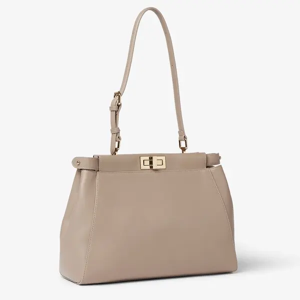 Fendi My Peekaboo Medium Dove Gray Leather Bag